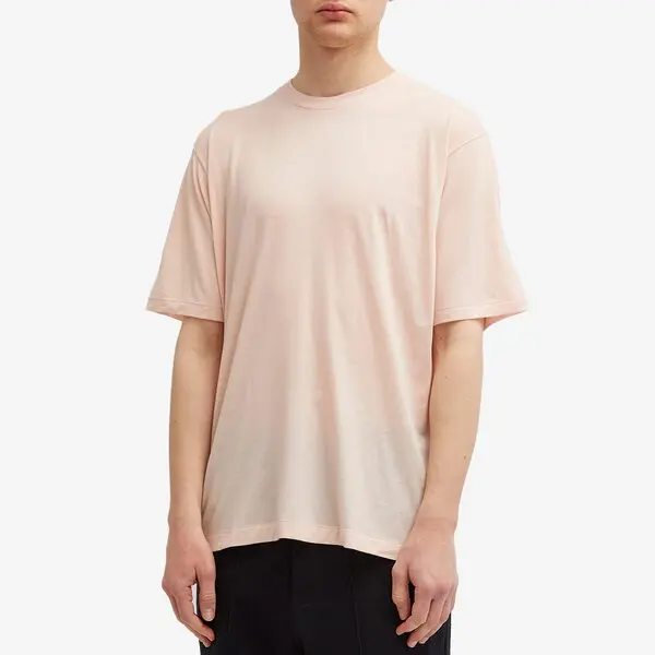 トップス AURALEE SUPER SOFT WOOL JERSEY TEE Auralee Men's Super Soft Wool Jersey T-Shirt in Dark Brown